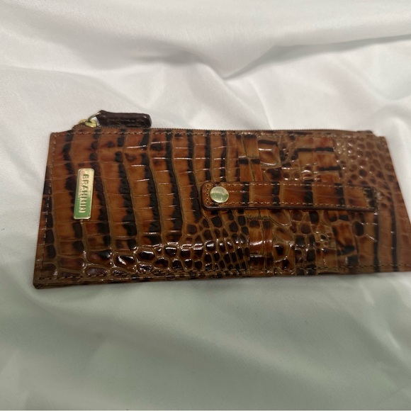Brahmin | Bags | Brahmin Brown Croc Embossed Wallet | Poshmark